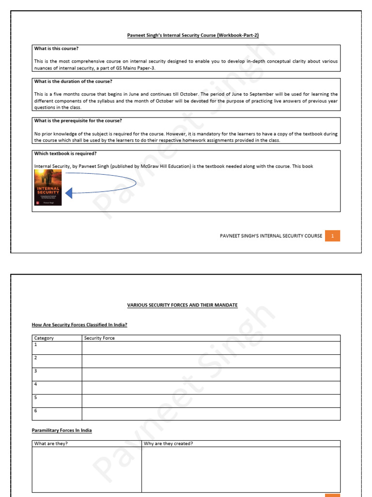 Security Workbook-2 | PDF | Military | National Security