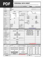 PERSONAL DATA SHEET PDS Editable | PDF | Government