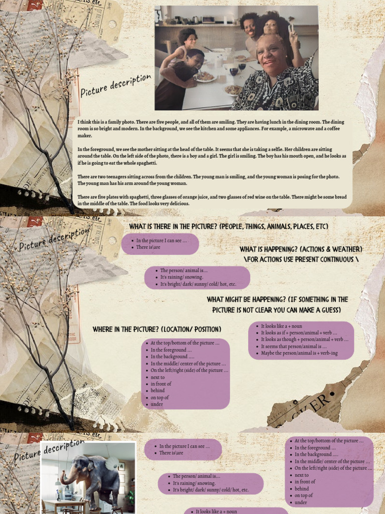 Picture Description | PDF | Verb