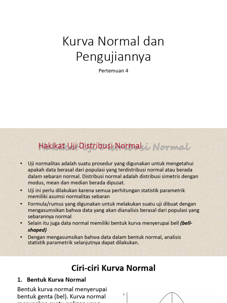 Kurva Normal Dan Pengujiannya - LA | PDF