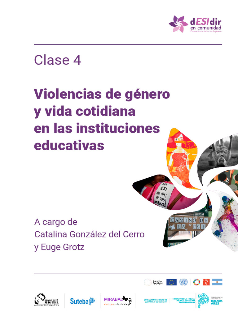 Clase 4_Violencias de género y vida cotidiana en las instituciones educativas | PDF | Plan de ...