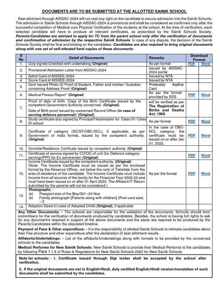 FINAL NEW LIST OF DOCUMENTS TO BE UPLOADED- | PDF | Birth Certificate