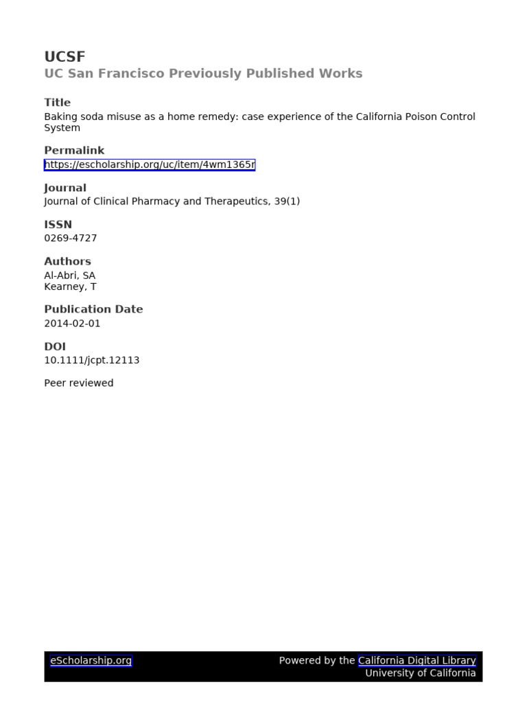 UC San Francisco Previously Published Works: Title | PDF | Sodium ...