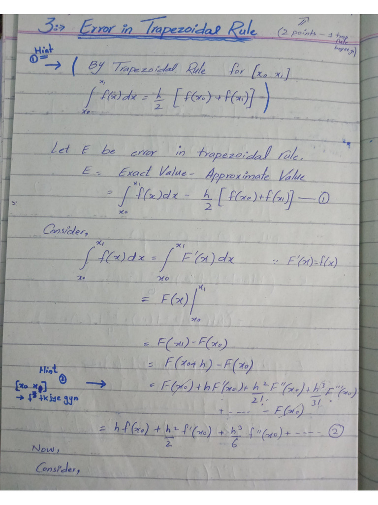 Trapezoidal and Simpson's Rule | PDF