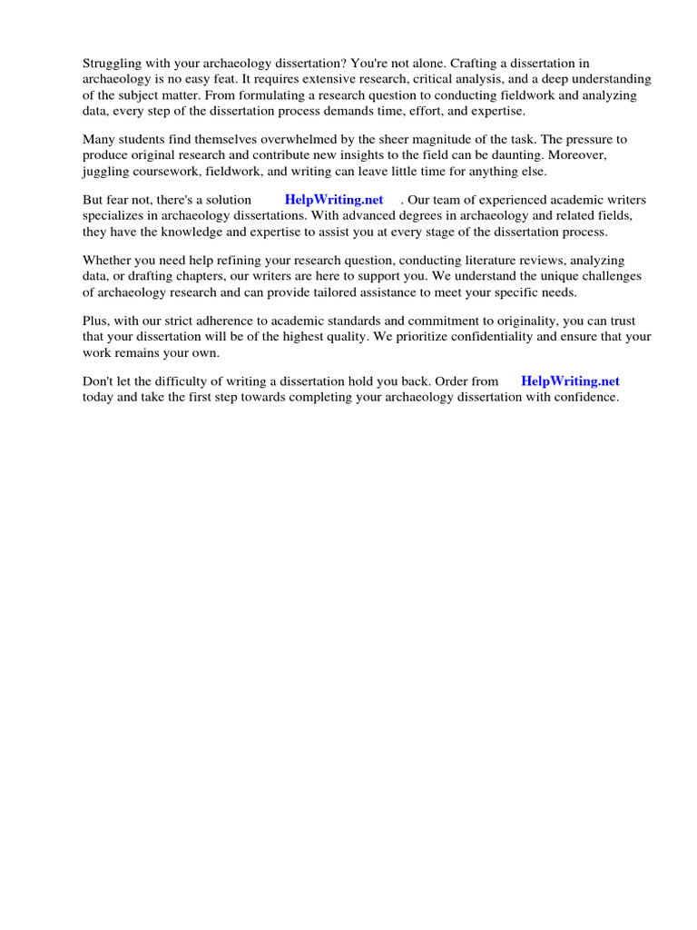 Archaeology Dissertation Examples | PDF | Archaeology | Artifact ...