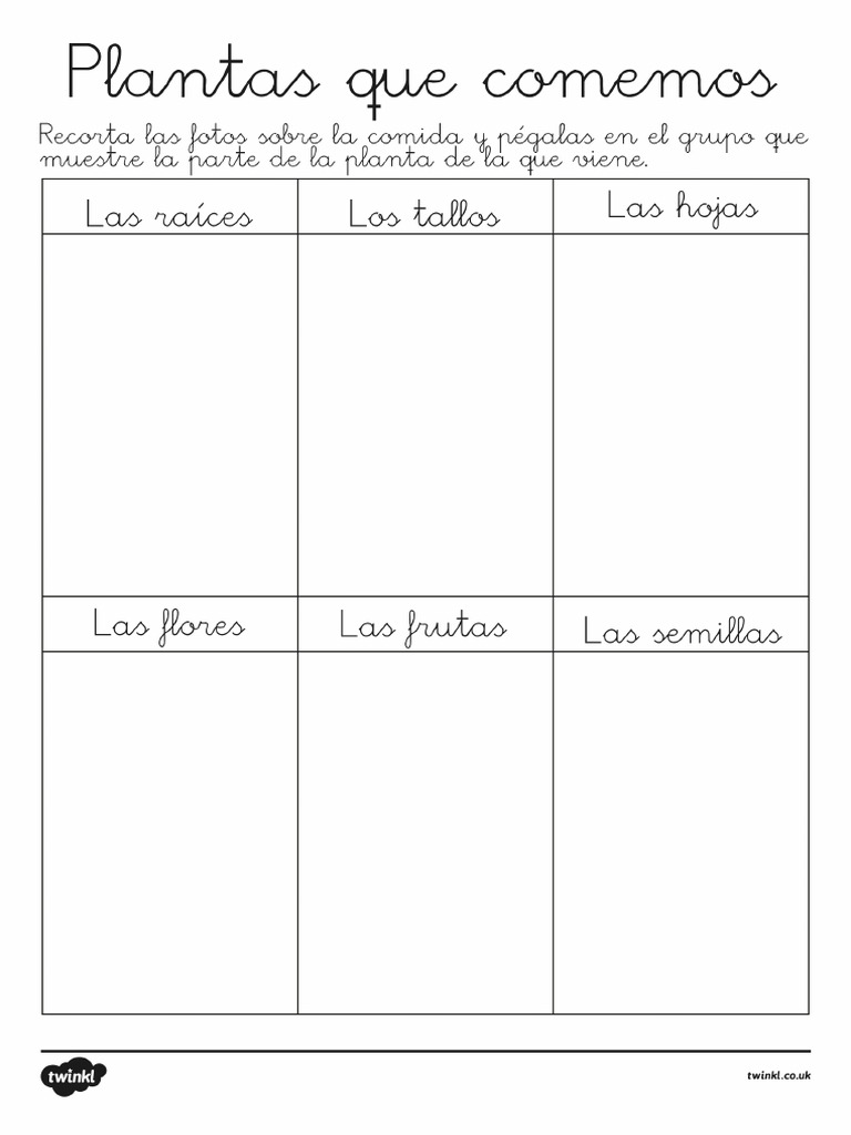 ES T SC 073 Ficha de Actividad Las Plantas Que Comemos | PDF