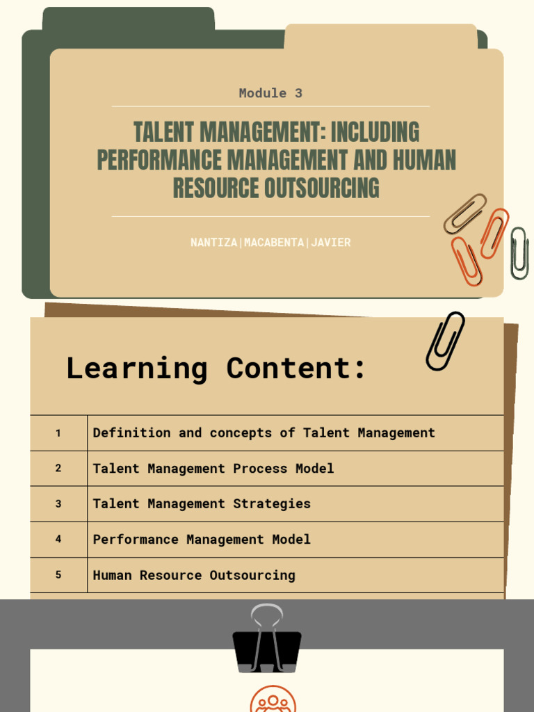 Module 3 Talent Management Including Performance Management and Human Resource Outsourcing | PDF ...
