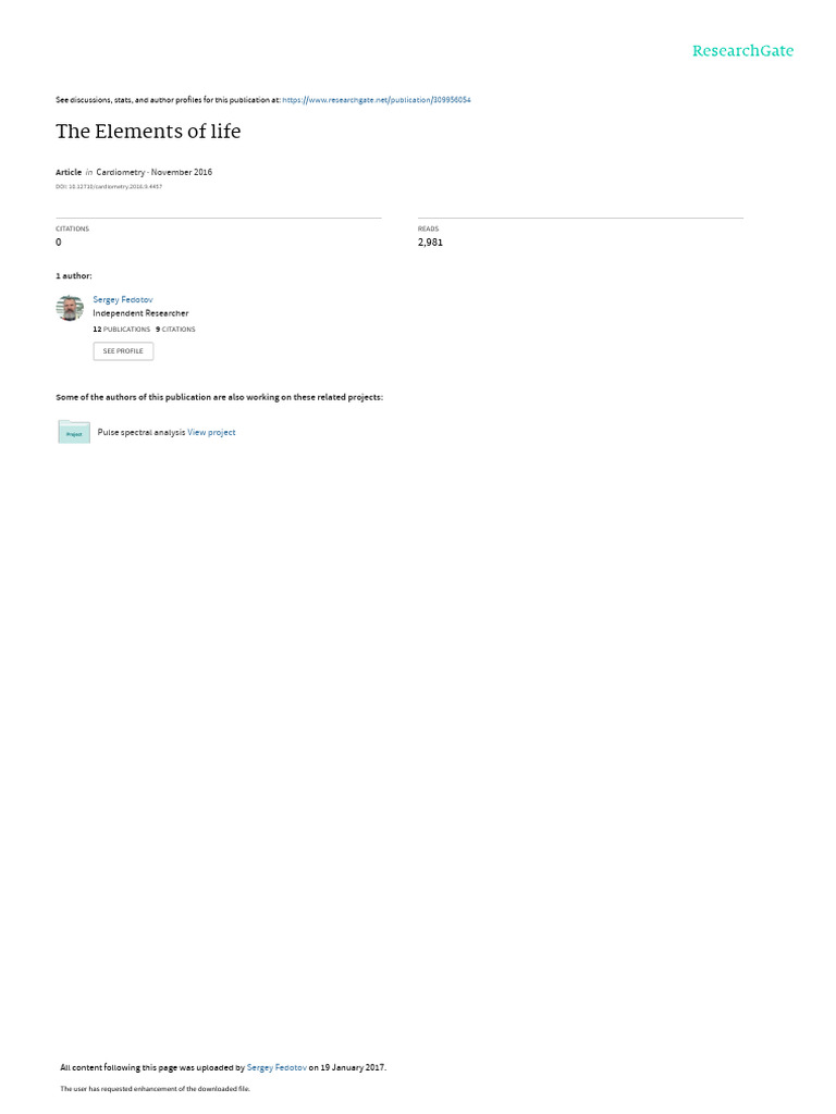 The Elements of Life en | PDF | Space | Luminiferous Aether