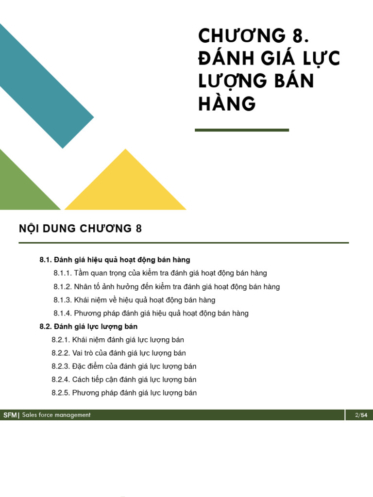 Chuong 8. Danh Gia Luc Luong Ban Hang | PDF