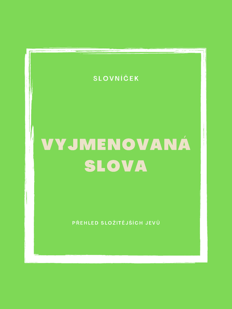 Vyjmenovaná Slova | PDF