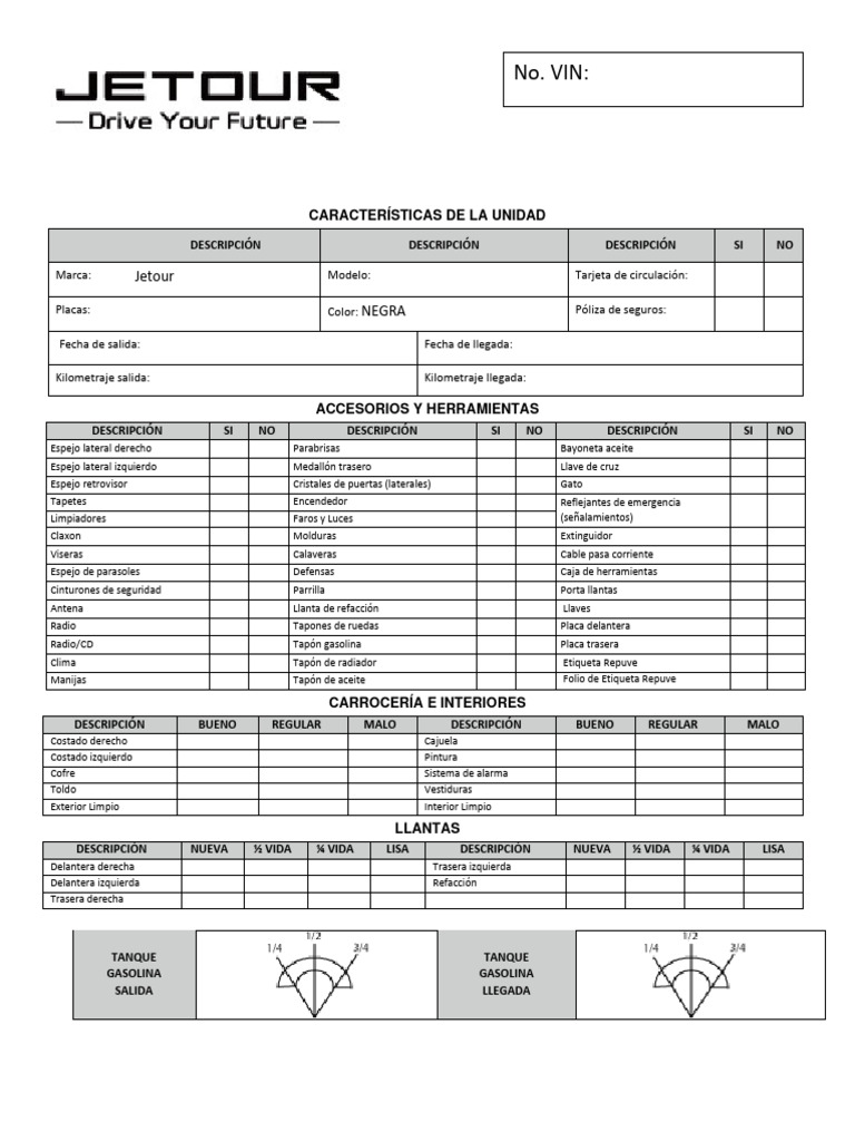 Reporte de Inspección de Vehiculos | PDF | Tecnologías automotrices ...