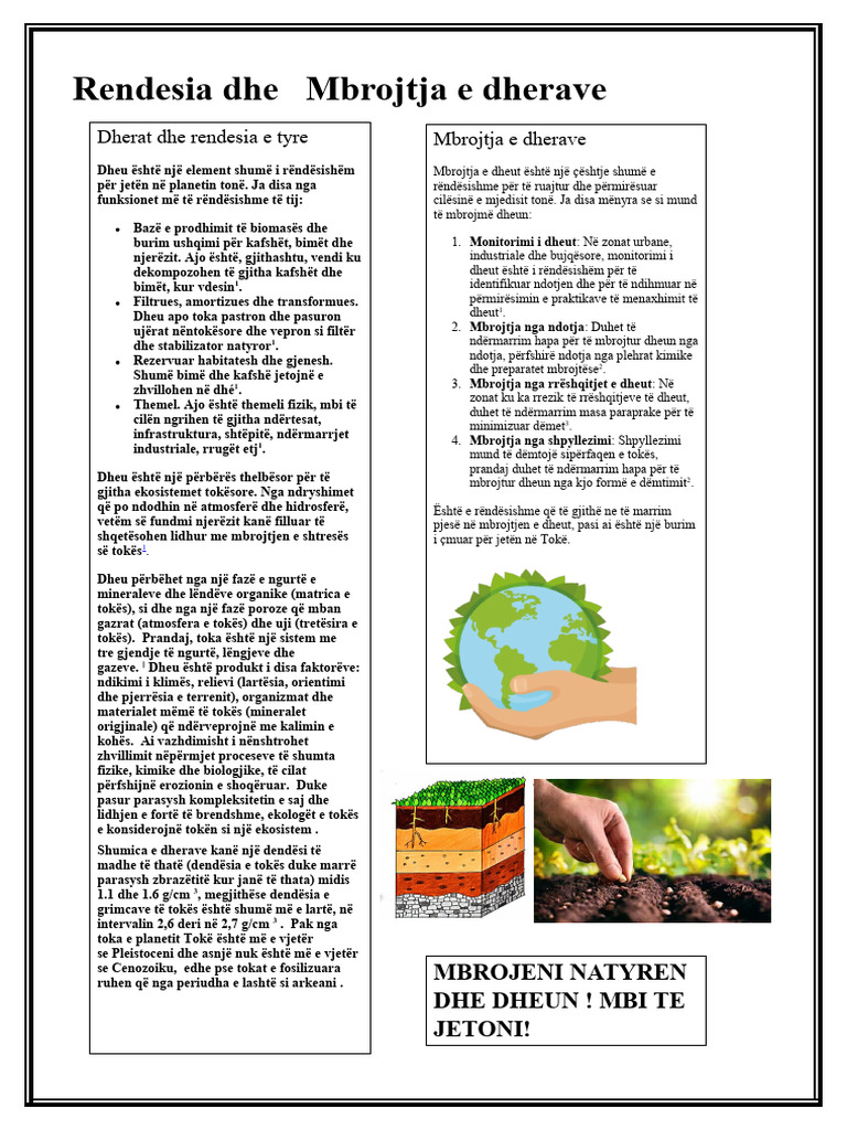 Rendesia Dhe Mbrojtja e Dherave | PDF