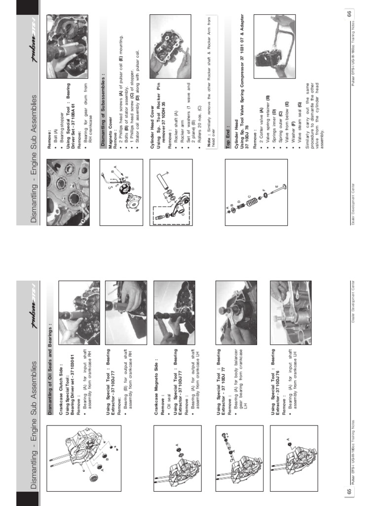 Pulsar DTSi UG III Workshop Manual 3 | PDF | Clutch | Piston