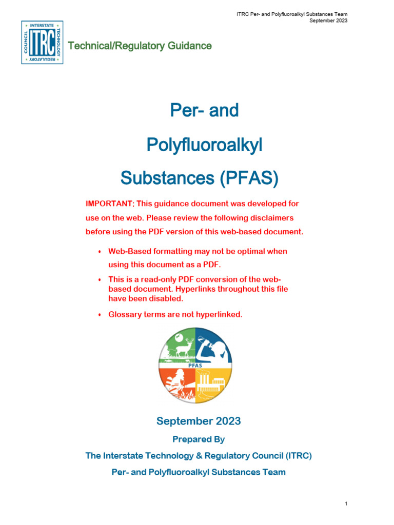 Full PFAS Guidance 12.11.2023 | PDF | Risk | Water