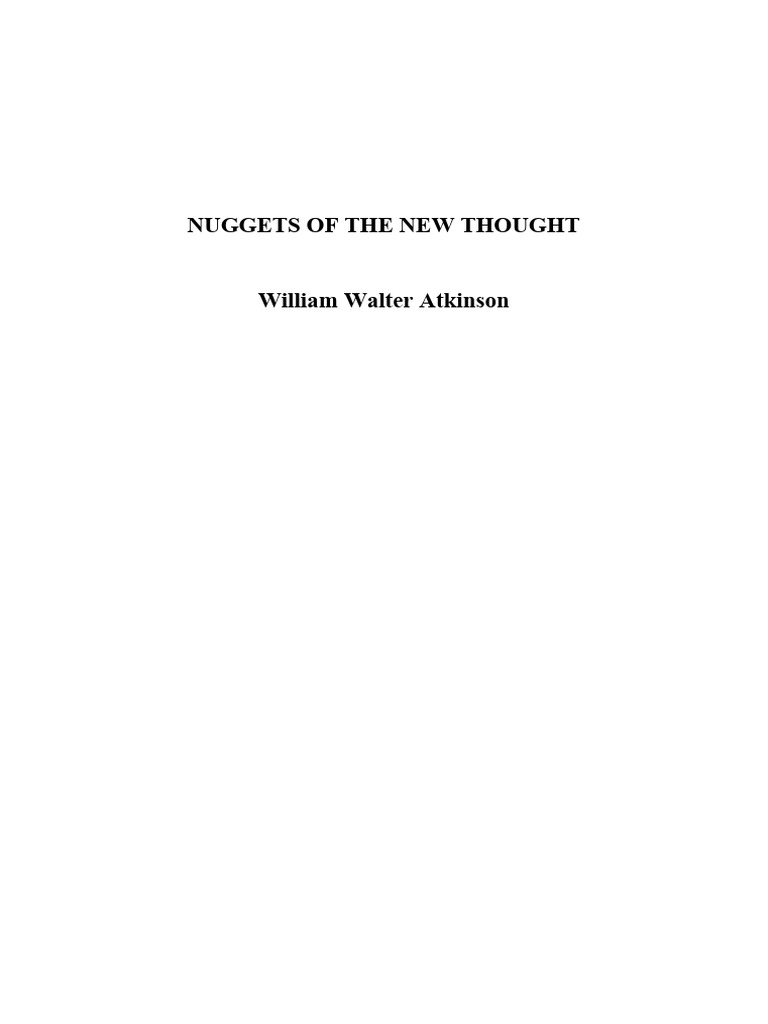 Nuggets of The New Thought | PDF | Mind | Soul