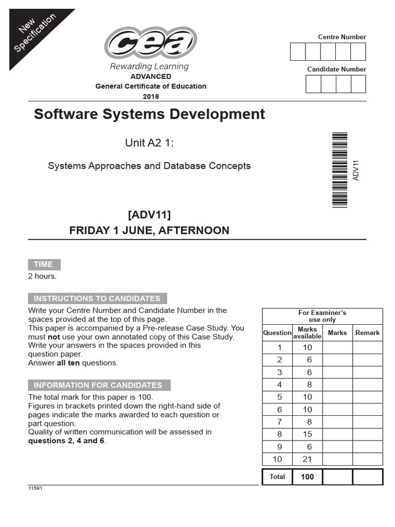 A2AS SoftwareSys Past Papers Mark Schemes Standard MayJune Series 2018 27641 | PDF | Software ...