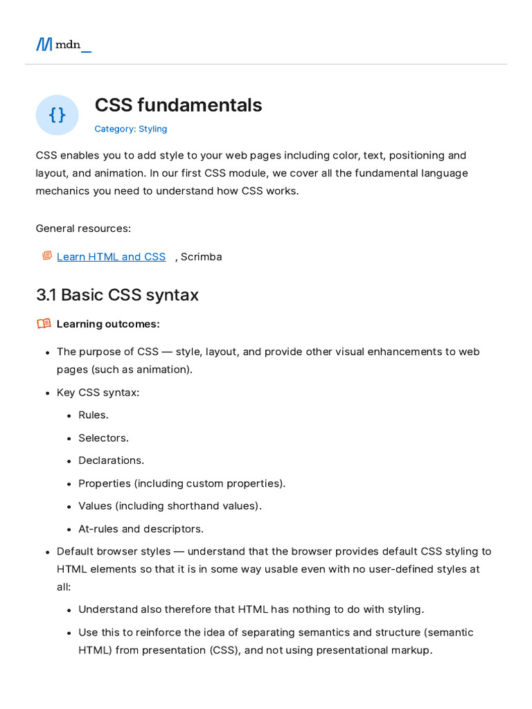 Web standards-CSS-MDN-Docs | PDF | Html | Computing