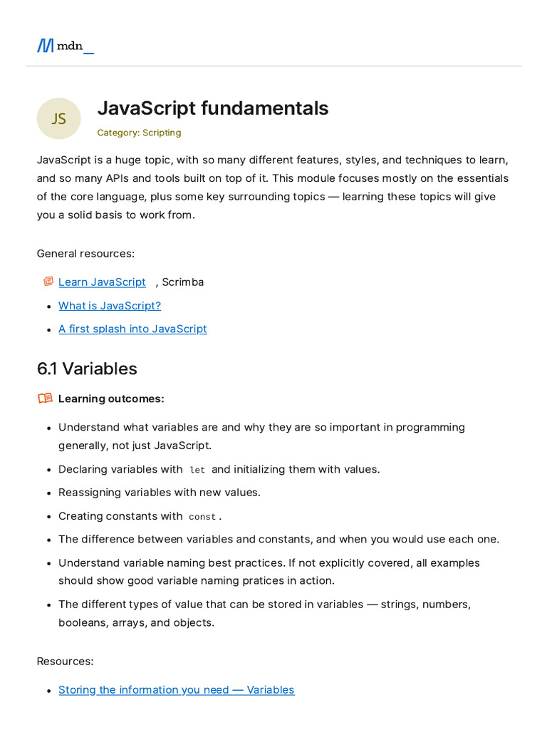 Web standards-JS-MDN-Docs | PDF | Java Script | Document Object Model