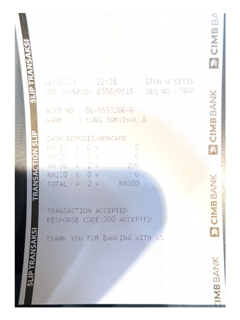 Transaction Slip | PDF