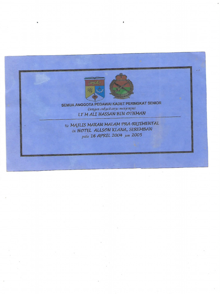 LTM Jemputan 1 | PDF