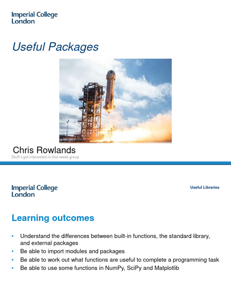 Essential Python Libraries Overview | PDF | Python (Programming Language) | Computer Programming