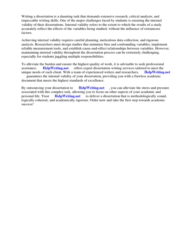 Dissertation Internal Validity | Download Free PDF | Validity (Statistics) | Experiment