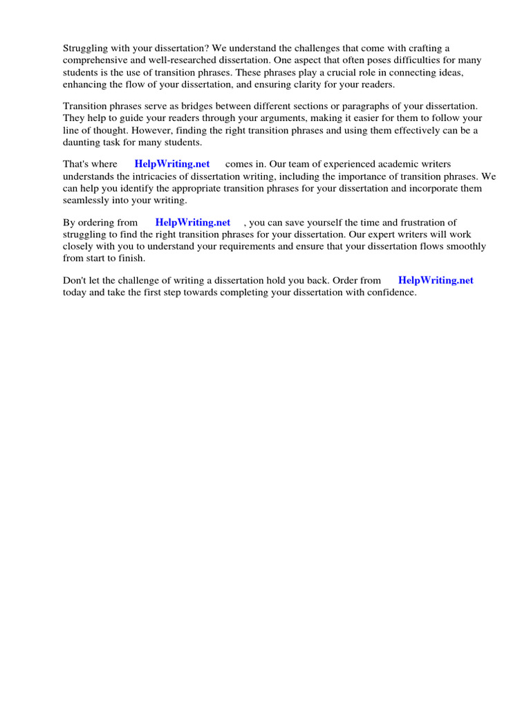 Les Phrases de Transition Dans Une Dissertation PDF | PDF | English Language | Essays
