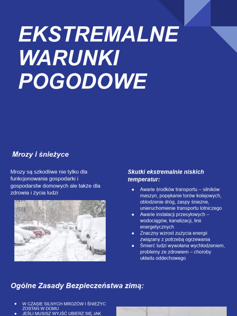 Ekstremalne Warunki Pogodowe 2 | PDF