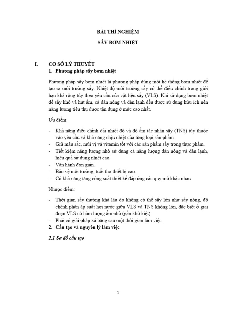 Bài TN Sấy bơm nhiệt | PDF