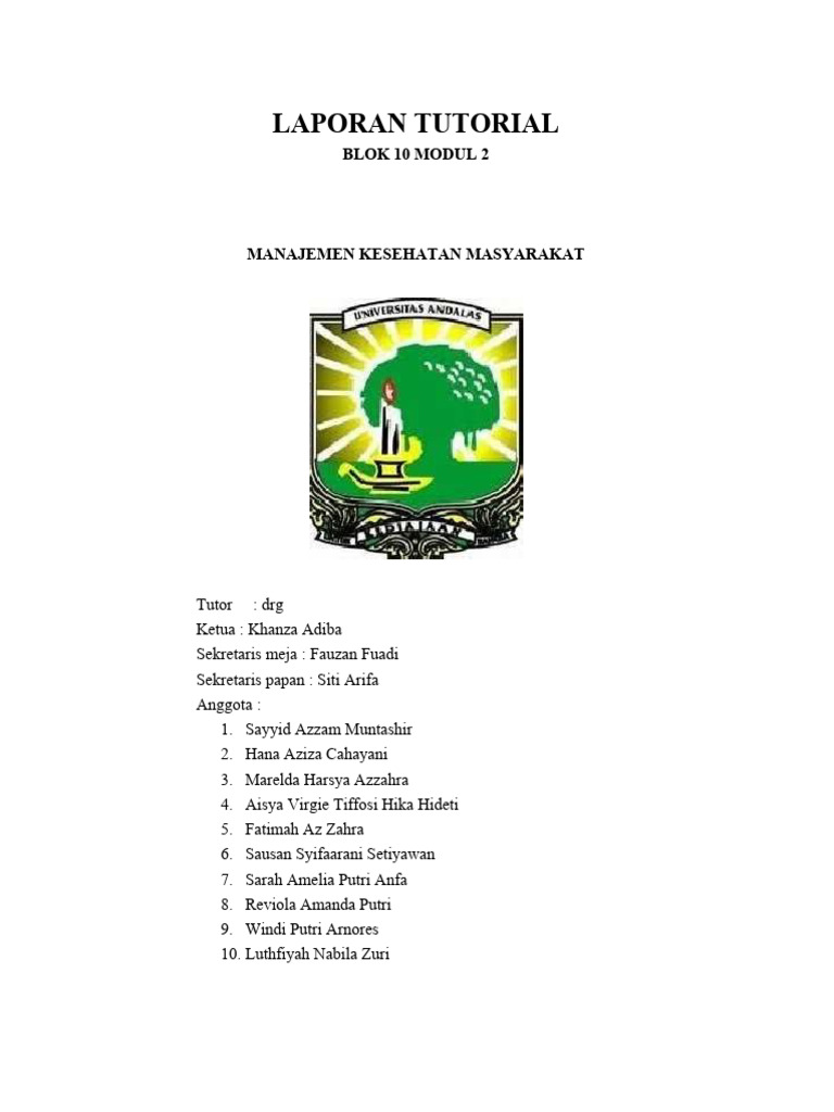 Laporan Tutorial Blok 10 Modul 2 | PDF