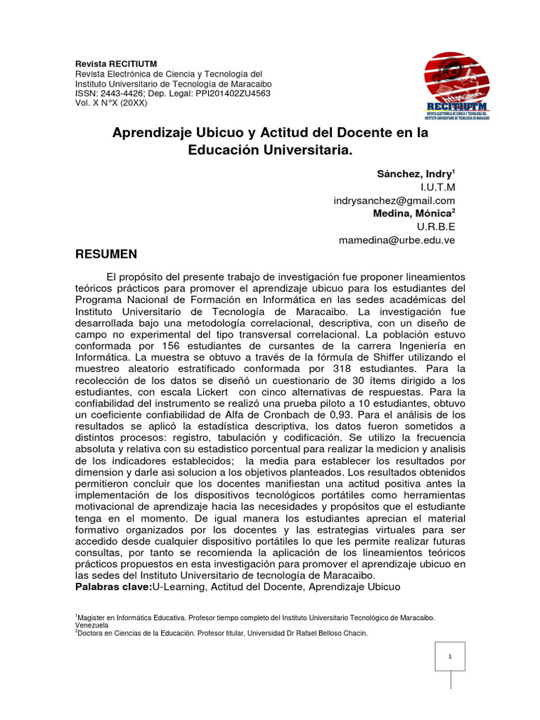 Aprendizaje Ubicuo en Educación Universitaria | PDF | Tecnologia ...