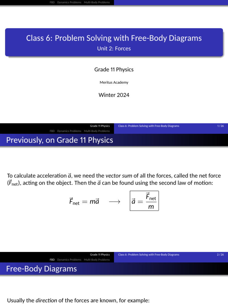 Phys11 C06 Dynamics Print | PDF | Force | Friction
