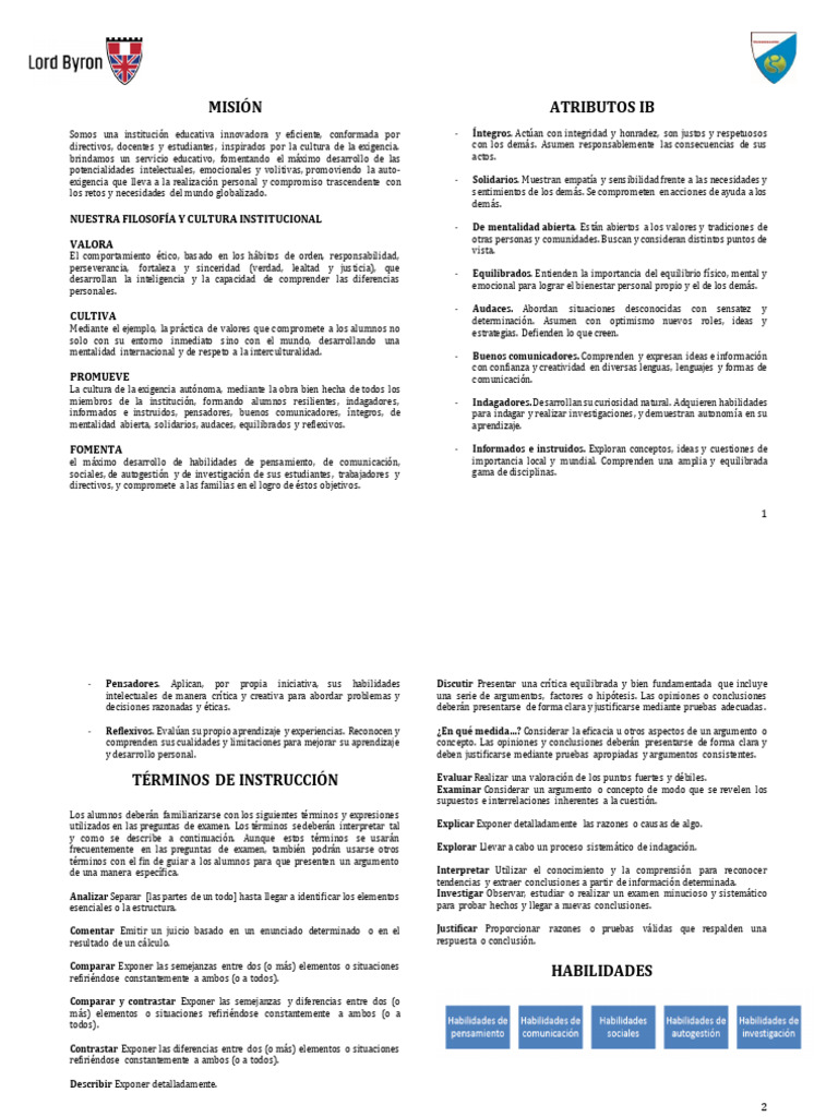 Educación Innovadora y Valores IB | PDF | Aprendizaje | Pensamiento