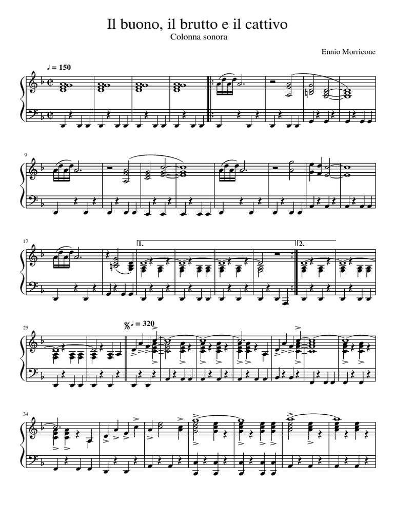 Il Buono, Il Brutto e Il Cattivo - Ennio Morricone | PDF