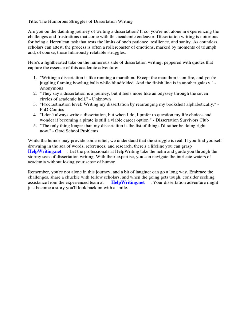 Dissertation Quotes Funny | PDF | Thesis