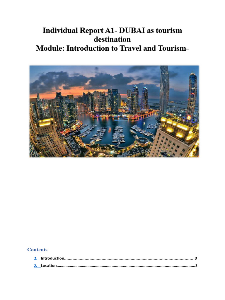 Dubai: A Premier Tourism Destination | PDF | Dubai | United Arab Emirates