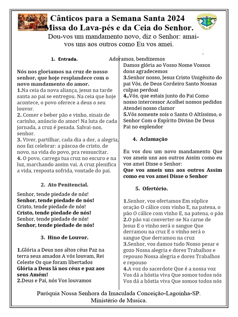 4-Missa de Quarta-Feira Santa | PDF | Eucaristia | Jesus