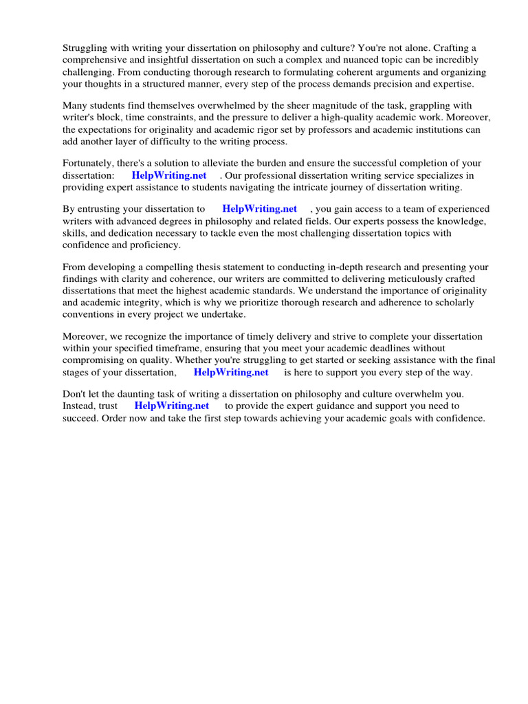 Philosophy Dissertation Help Online | PDF | Thesis | Essays
