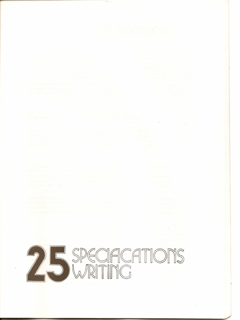 SPECIFICATIONS WRITING (G.salvan) | PDF