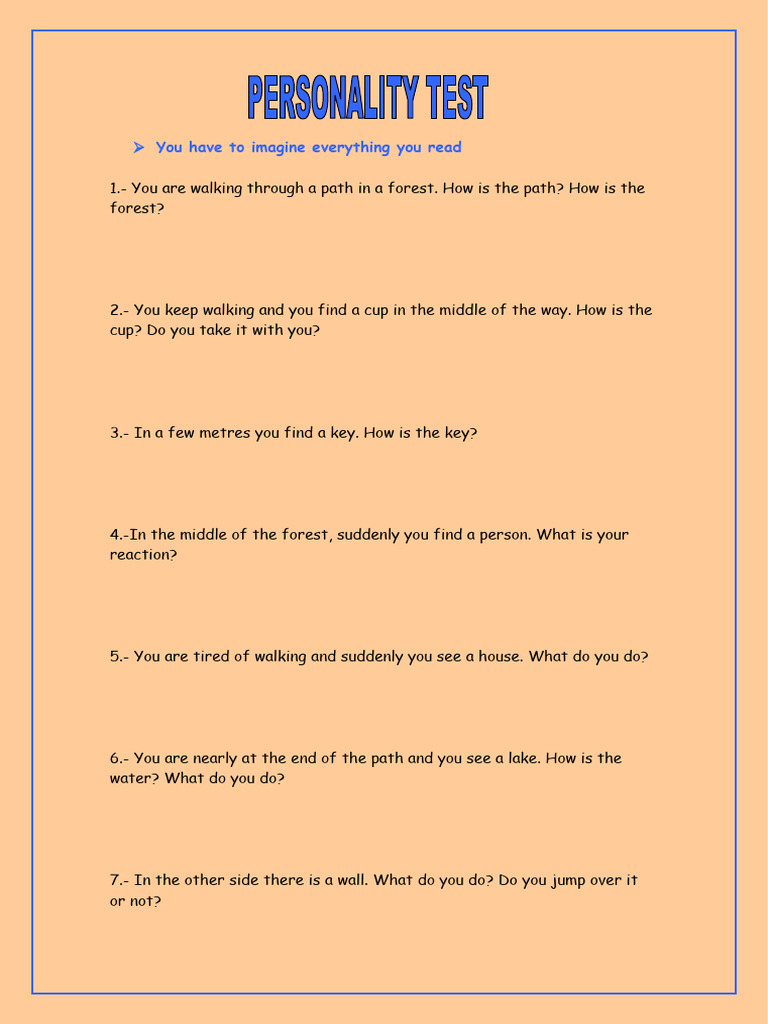 Personality Test Games - 21293 | PDF