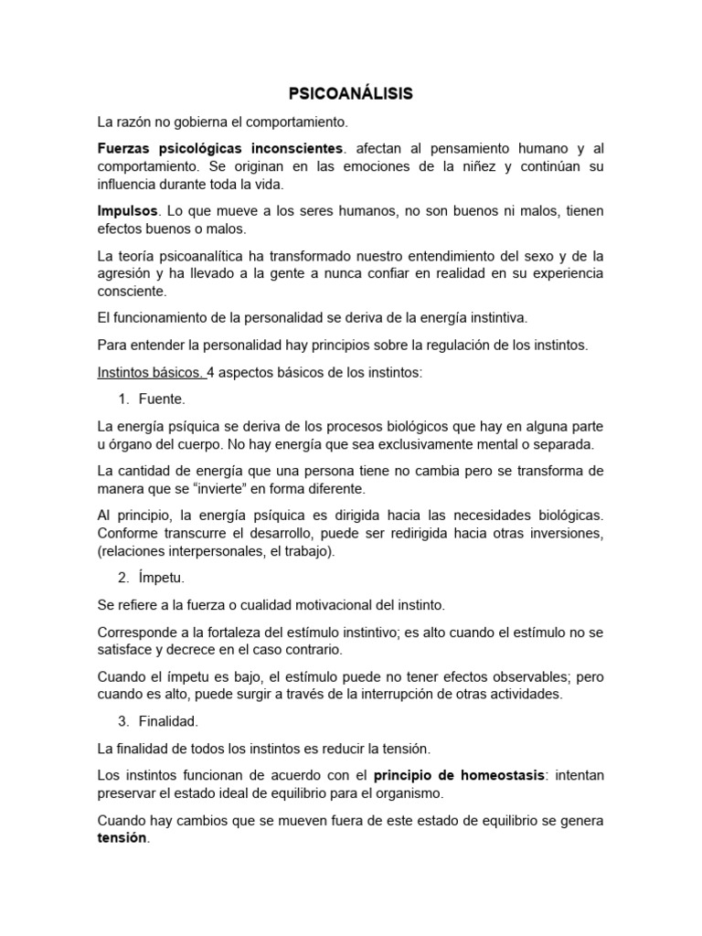 PSICOANÁLISIS | PDF | Mente inconsciente | Libido