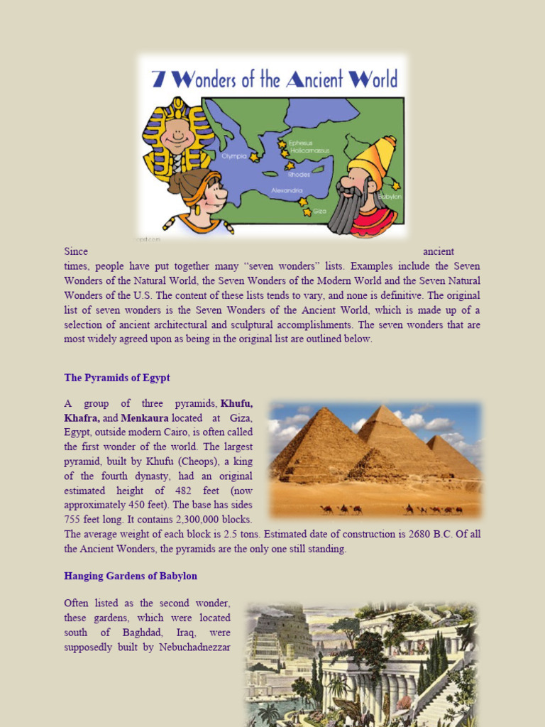 Seven Wonders of The Ancient World - 64376 | PDF