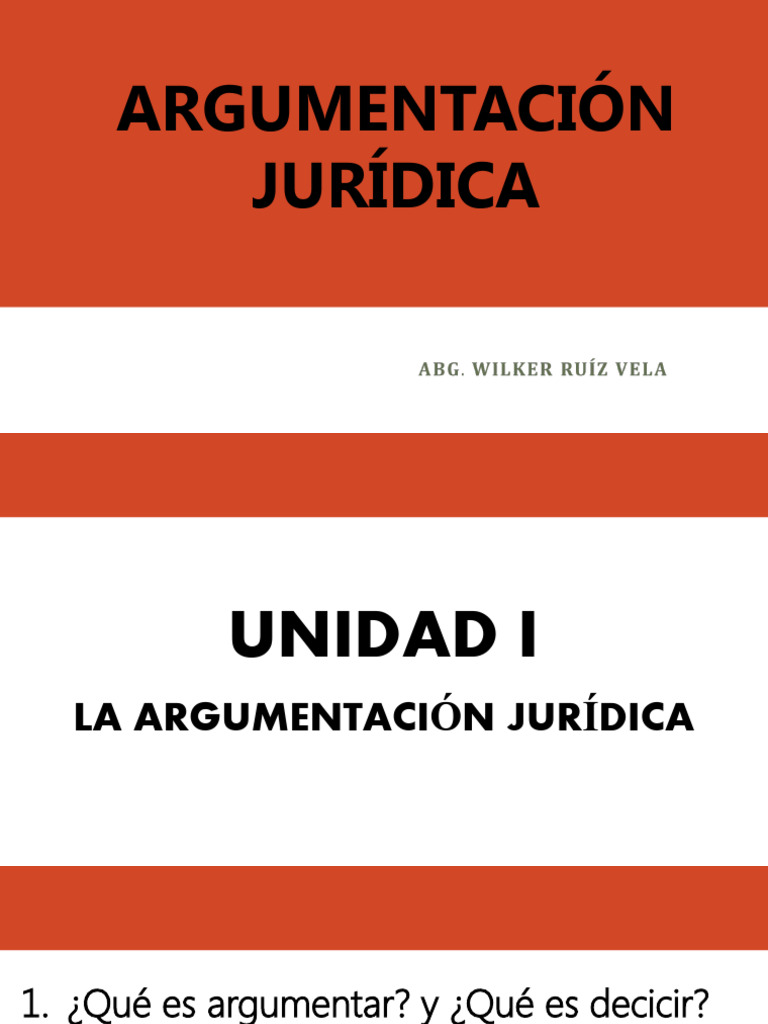 Argum. Jurídica - UNIDAD 1 | PDF | Debido al proceso | Falacia