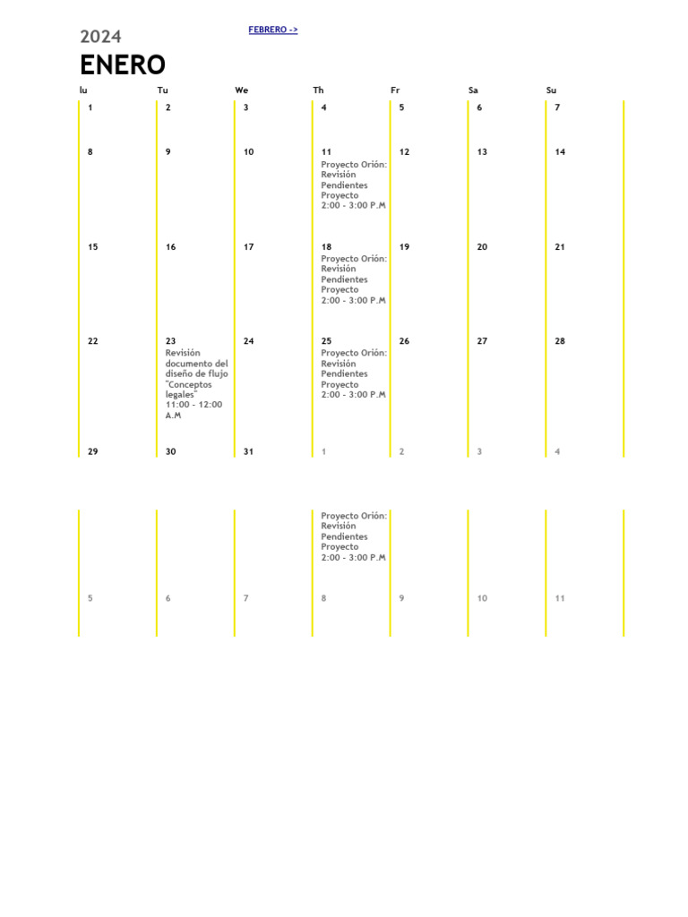 Calendario OPENTEXT 2023 | PDF