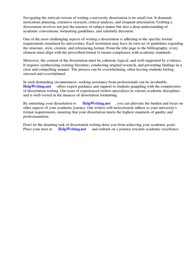 University Dissertation Format | PDF | Thesis