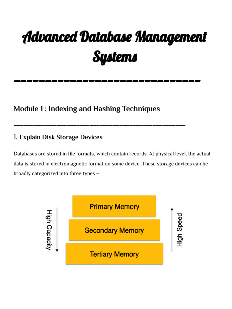 ADBMS Answer Bank | PDF | Database Index | Computer Data Storage
