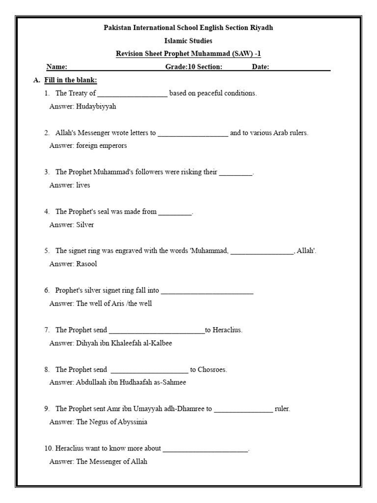 G10 - Prophet Muhammad 1 Ak 2023-11-28 12.59 | PDF | Muhammad ...