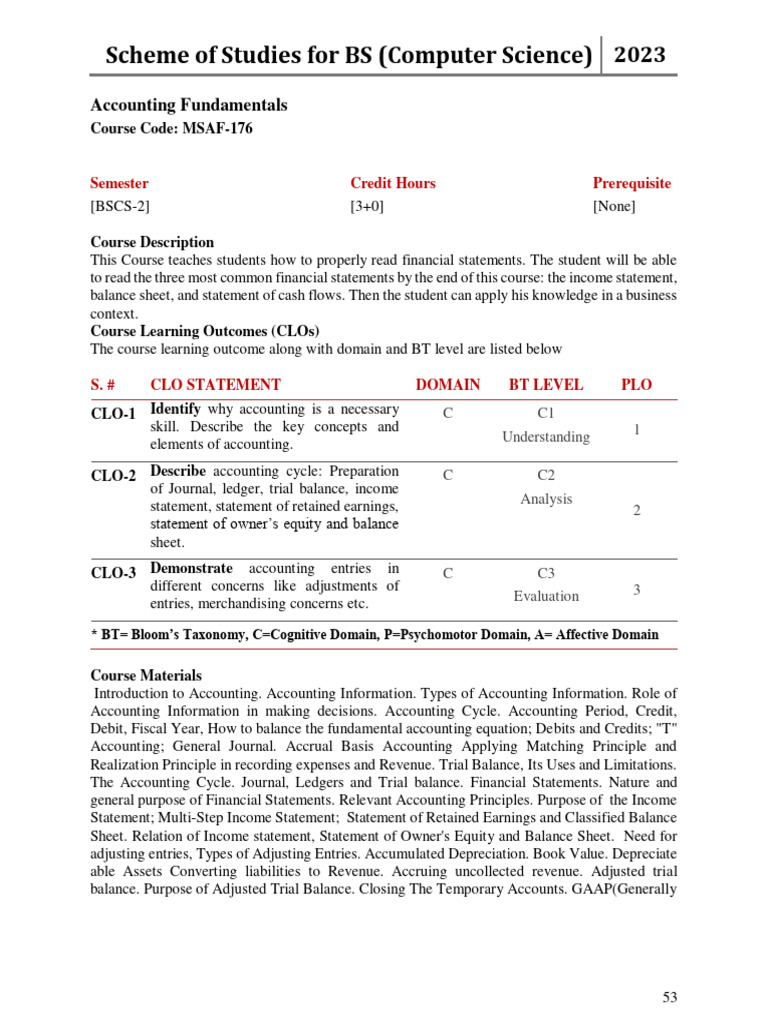 Accounting Fundamentals Outline | PDF | Debits And Credits | Book Value