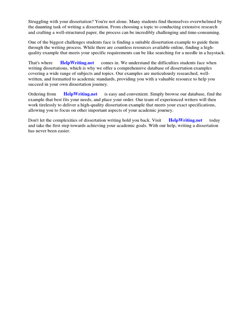 Dissertation Example Word | PDF | Thesis | Proofreading