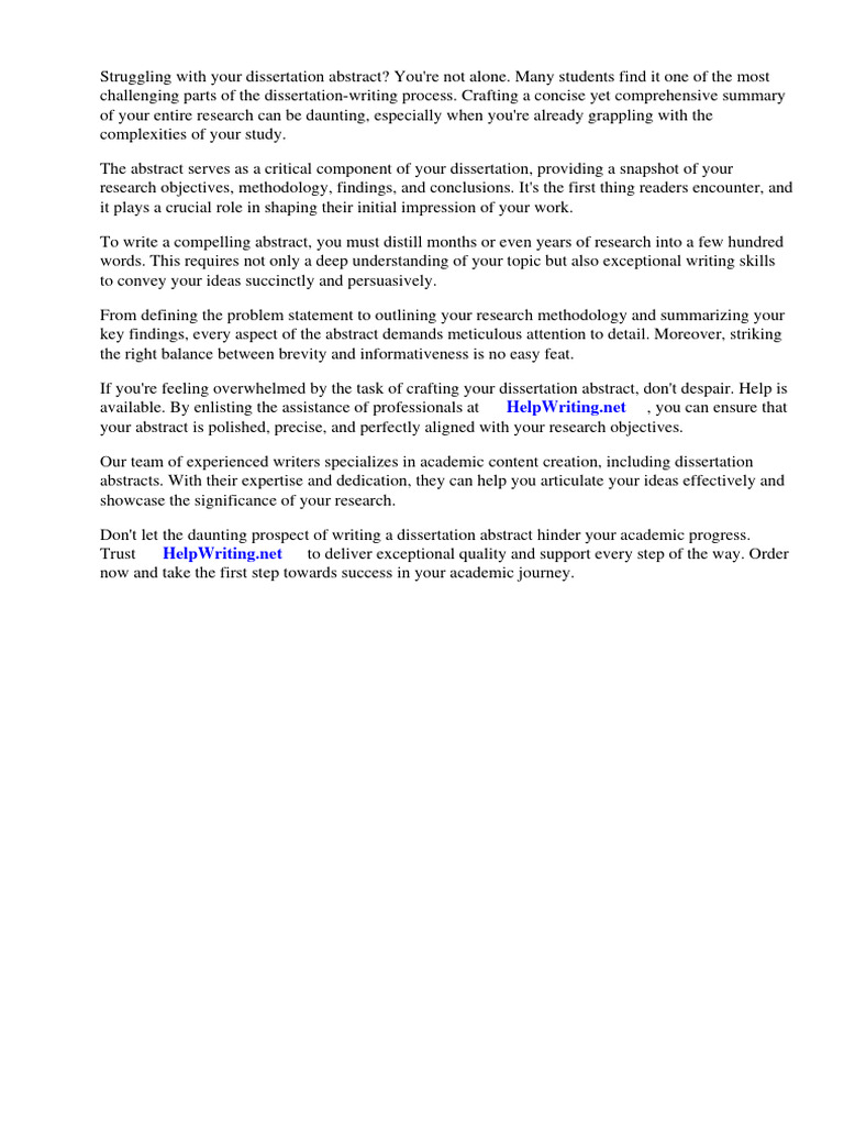 Parts Of A Dissertation Abstract Pdf Thesis Abstract Summary